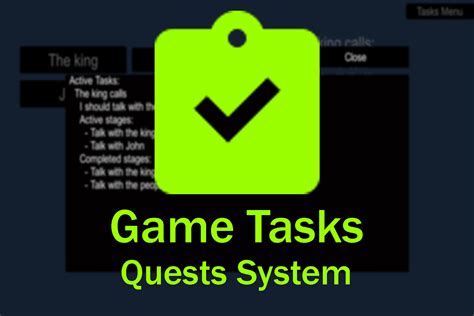 Game Tasks Quests System Systems Unity Asset Store