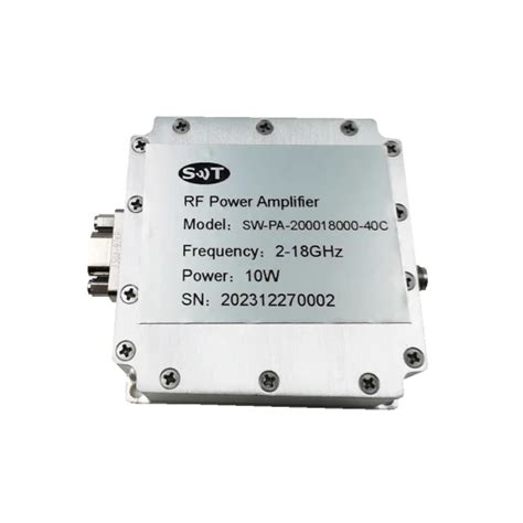 Rf Power Amplifier 2 18ghz 10w Solid State Microwave Amplifier For Communication Systems Rf