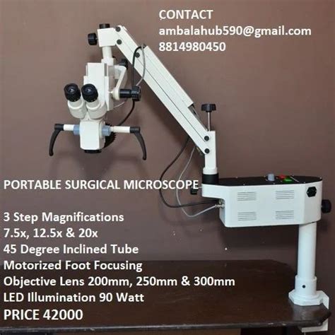 For Neurosurgery Stainless Steel Portable Surgical Microscope At ₹ 42000 In Ambala