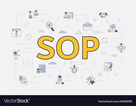 Sop Standard Operating Procedure Concept Vector Image