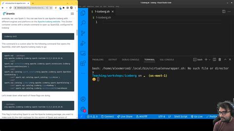 video demonstration of trying out apache iceberg in spark locally