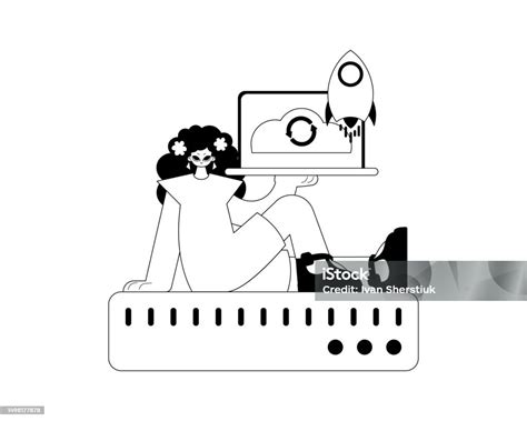 여자 친구와 웨이터 클라우드 메모리 타이포그래피 해적판 및 Lacuna 케이블 아트웍 트렌디한 스타일 벡터 일러스트레이션