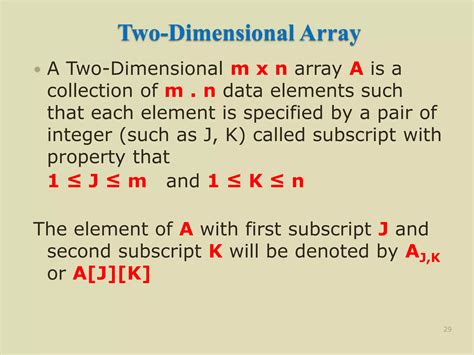Arrays In Data Structurepptx Free Download