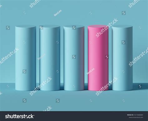 3d Render Abstract Minimal Geometric Background Stock Illustration 1613368684