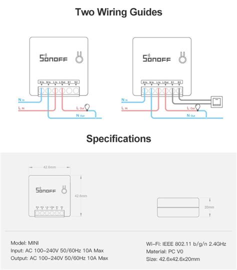 Sonoff Mini Two Way Intelligent Switch Diy Applian Grandado