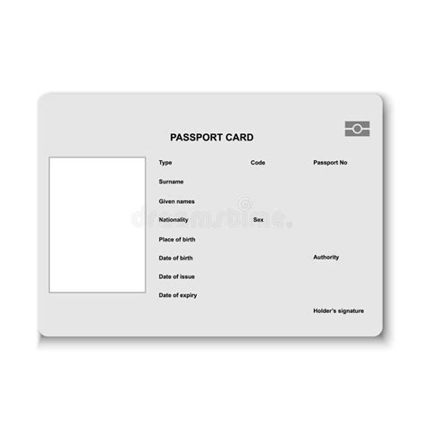 Blank Passport Card