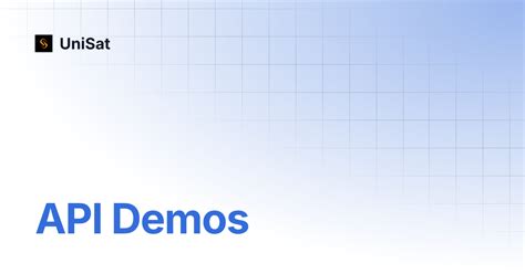 Api Demos Unisat