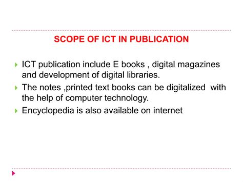 Scope Of Ict In Teaching And Learning Process Publication Pptx