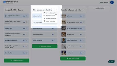 Create Collections Of Mini Courses Mini Course Generator