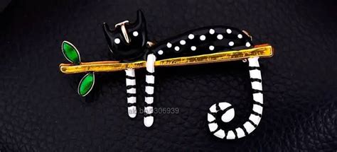 Брошка Котка Унисекс бижу Друго Бижута Монтана Модна брошка Състояние нова Мате