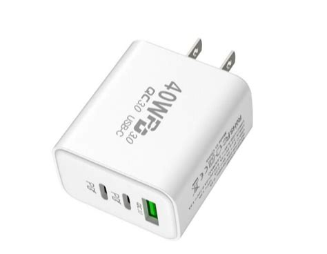 Usb Pd Adapter 40w Dual Pd Charger 3 Port Qc3 0 Quick Charger For Mobille Phones China