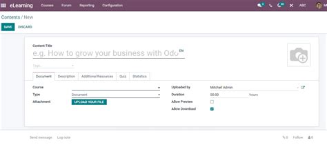 How To Create Courses And Contents In Odoo 15 Elearning Odoo Lms