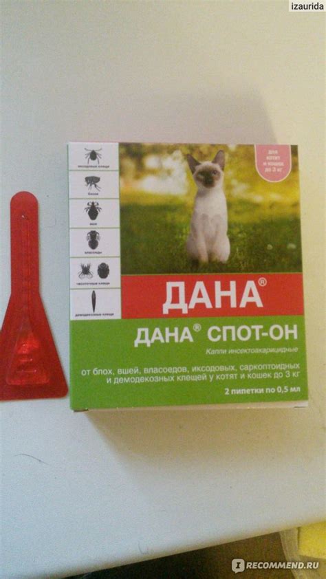 Капли от блох и клещей Api-San Дана Спот-Он для котят и кошек до 3 кг ...