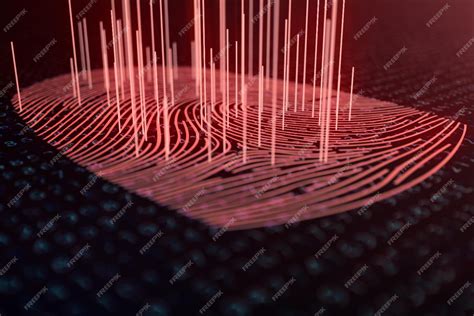 Premium Photo 3d Illustration Fingerprint Scan Provides Security Access With Biometrics