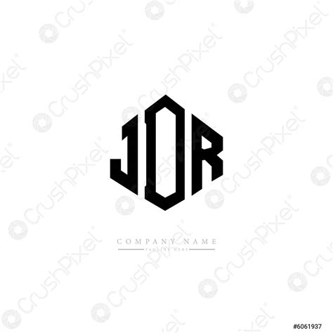 Jdr Letter Logo Design With Polygon Shape Jdr Polygon And Stock