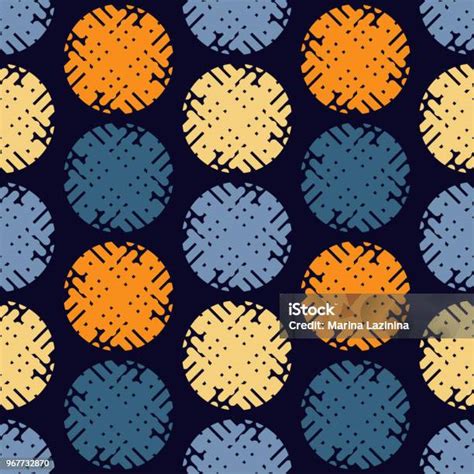 Polka Dot Seamless Pattern The Texture Of The Strips And Dots Geometric Background Scribble