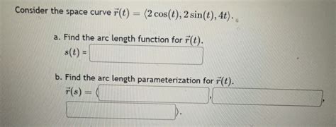 solved consider the space curve