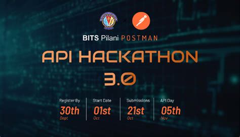 Bits Pilani Postman Api Hackathon 30 By Birla Institute Of Technology