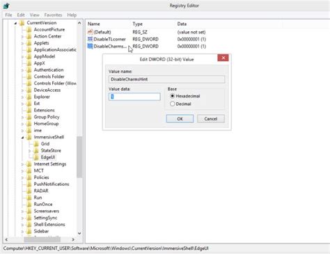Disable The Charms Bar And Switcher Hot Corners In Windows