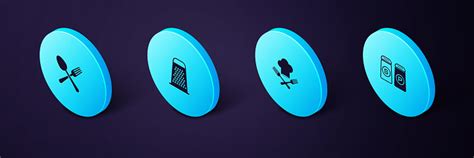 이소메트릭 소금과 후추 요리사 모자 포크 강판과 교차 숟가락 아이콘을 설정합니다 벡터 3차원 형태에 대한 스톡 벡터 아트 및 기타 이미지 3차원 형태 강철 그릇