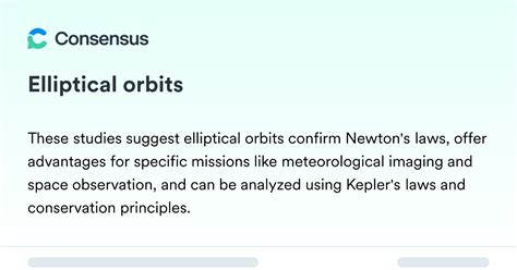 Elliptical Orbits Consensus Academic Search Engine
