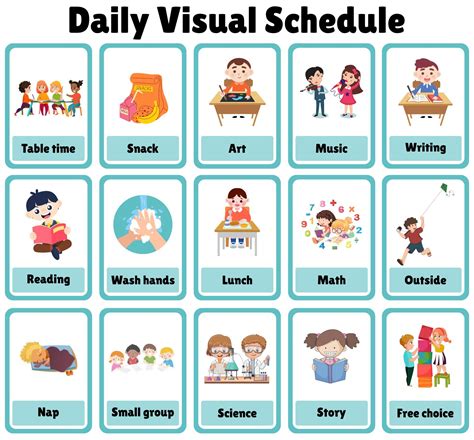 Visual Classroom Schedule 5 Free Pdf Printables Printablee Classroom Schedule Cards