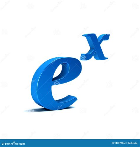 Natural Exponential Function 3d Rendering Illustration Stock