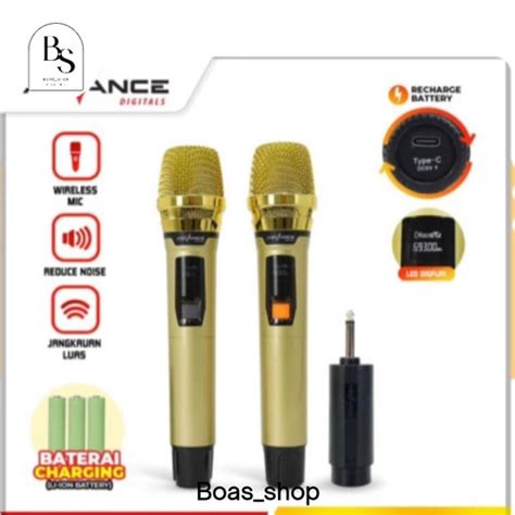 Jual Advance Mic Wireless Micropone Double Wireless Receiver Advance Double Box Jakarta