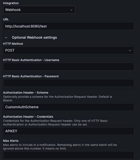 Grafana Alerting Does Not Use Configured Authorization Header Scheme