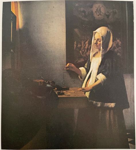 Jan Vermeer Woman Holding A Balance De Dame En Melkmeisje Even