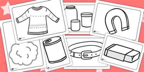 Materials Colouring Pages Teacher Made