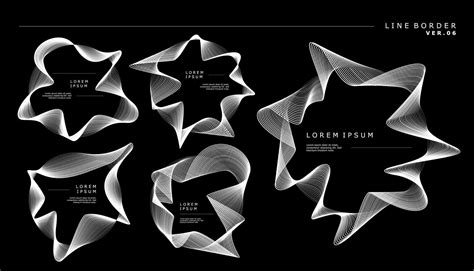 Blended Line Border Design Template Line Art Border Design Vector 18848981 Vector Art At Vecteezy