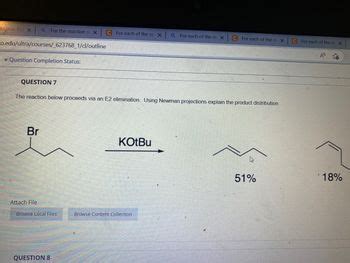 Answered QUESTION 7 The Reaction Below Proceeds Via An E2 Elimination