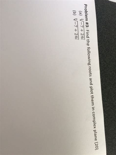 Solved Find The Following Roots And Plot Them In Complex Chegg Com