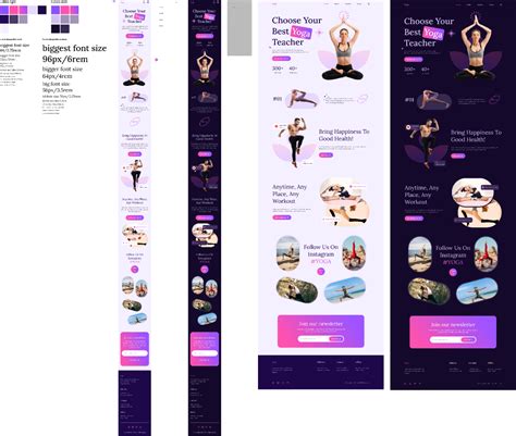 figma design responsive yoga website figma