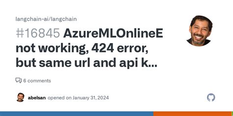Azuremlonlineendpoint Not Working 424 Error But Same Url And Api Key Works With Standard