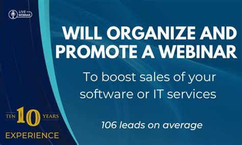 help you organize and promote a webinar for your it product or software by roman gub fiverr