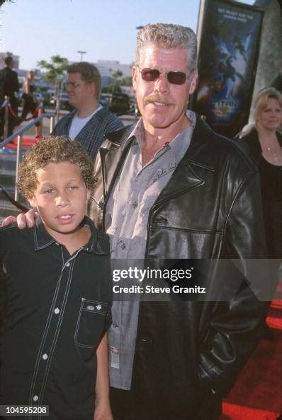 Ron Perlman And Son During Titan A E Los Angeles Premiere At Staples News Photo Getty Images