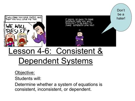 Lesson 4 5 Consistent And Dependent Systems