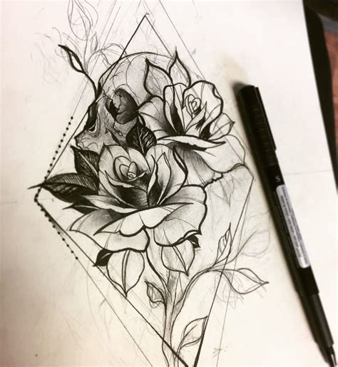 Wip Done By Cassandratattoos From Inktober Tattoos Skull Tattoos
