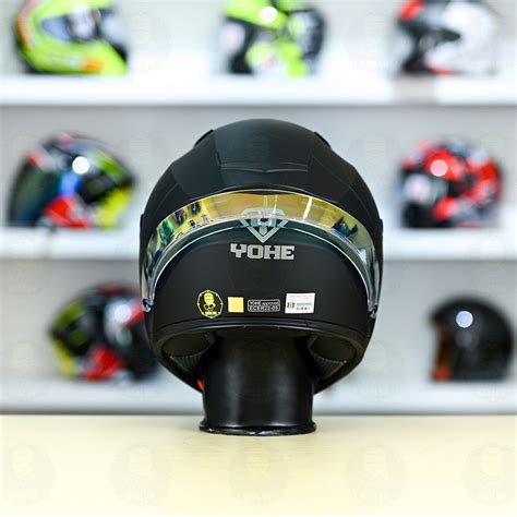 Mũ Fullface Yohe 985 Đen Nhám Freeship Đuôi Gió Gprr Kính Gương