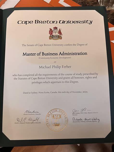 Mba Communityeconomicdevelopment Capebretonuniversity Lifelonglearning Michael Ferber 58