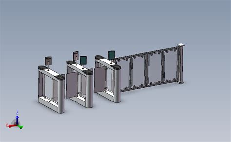 人脸识别门闸 Solidworks 2018 模型图纸下载 懒石网
