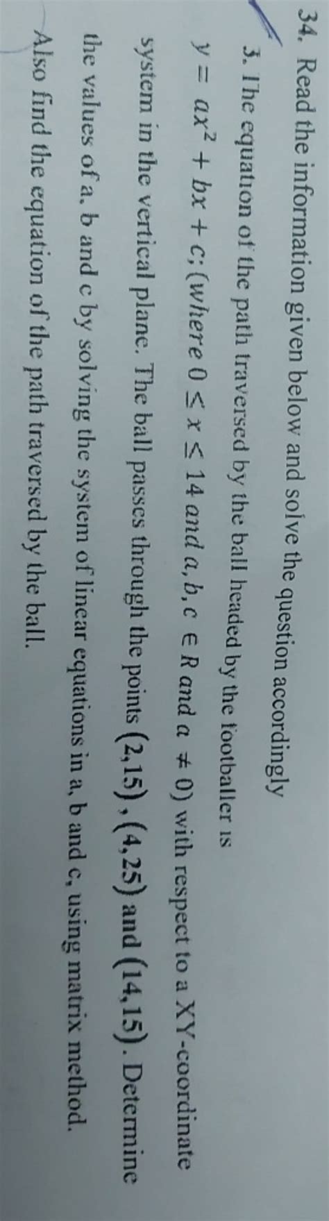 read the information given below and solve the question accordingly the e