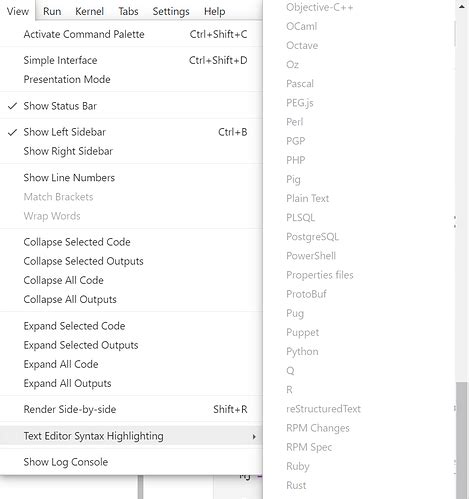 Text Editor Syntax Highlighting Does Not Work JupyterLab Jupyter Community Forum