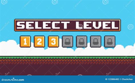 Level Select Game Menu Interface Panels Ui Buttons Cartoon Vector 80499273