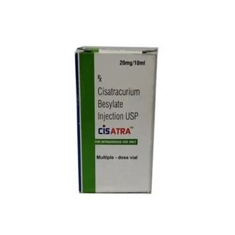 Cisatracurium Besylate 20 Mg Cisatra Injection 10 Ml At ₹ 450unit In