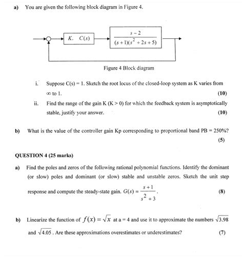 Solved A You Are Given The Following Block Diagram In