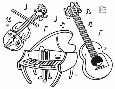 String Musical Instruments Coloring Pages