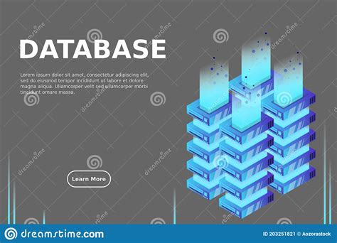 Server Room Isometric Vector Futuristic Technology Of Data Protection And Processing